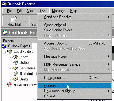 Outlook Express Email Set-up